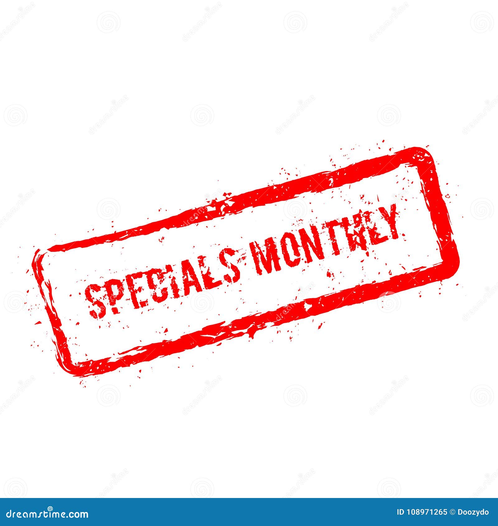 Specials Monthly Red Rubber Stamp Isolated on. Stock Vector ...