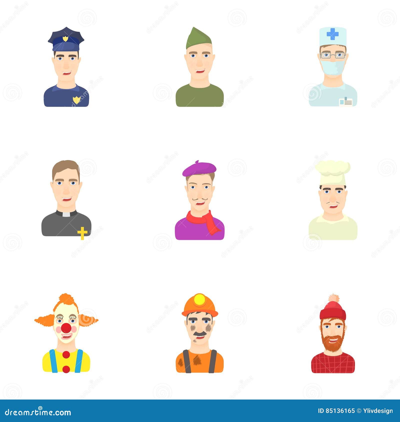 Specialty Icons Set, Cartoon Style Stock Vector - Illustration of ...