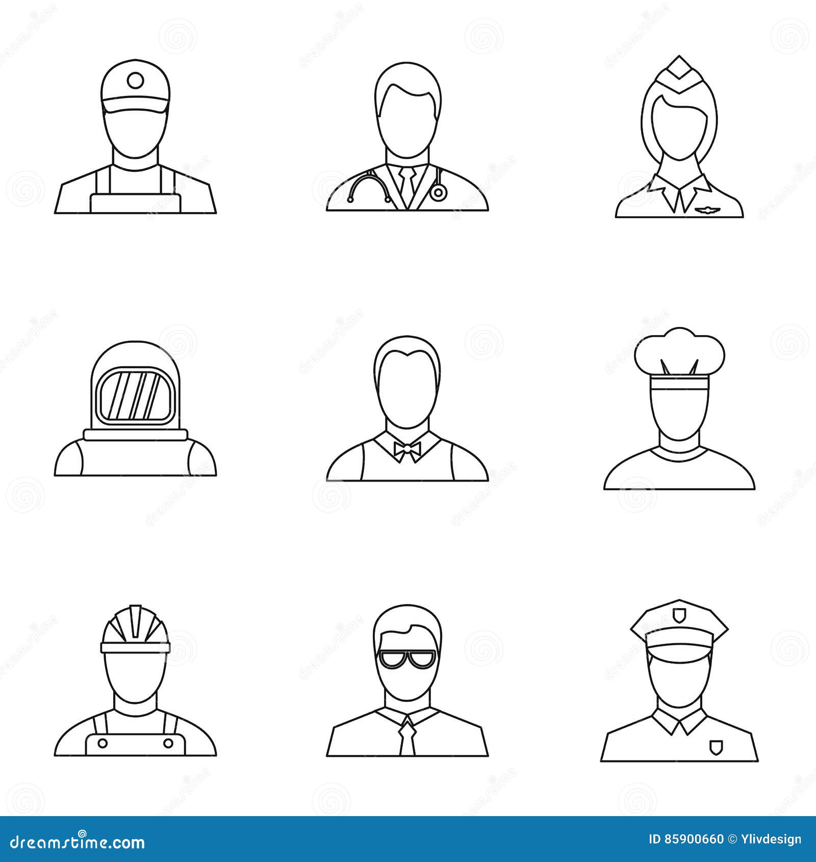 Specialty Icons Set, Outline Style Stock Vector - Illustration of ...