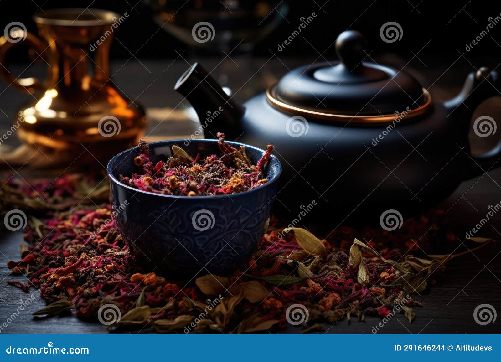 A Specialty Tea Blend in a Traditional Teapot Stock Photo - Image of ...