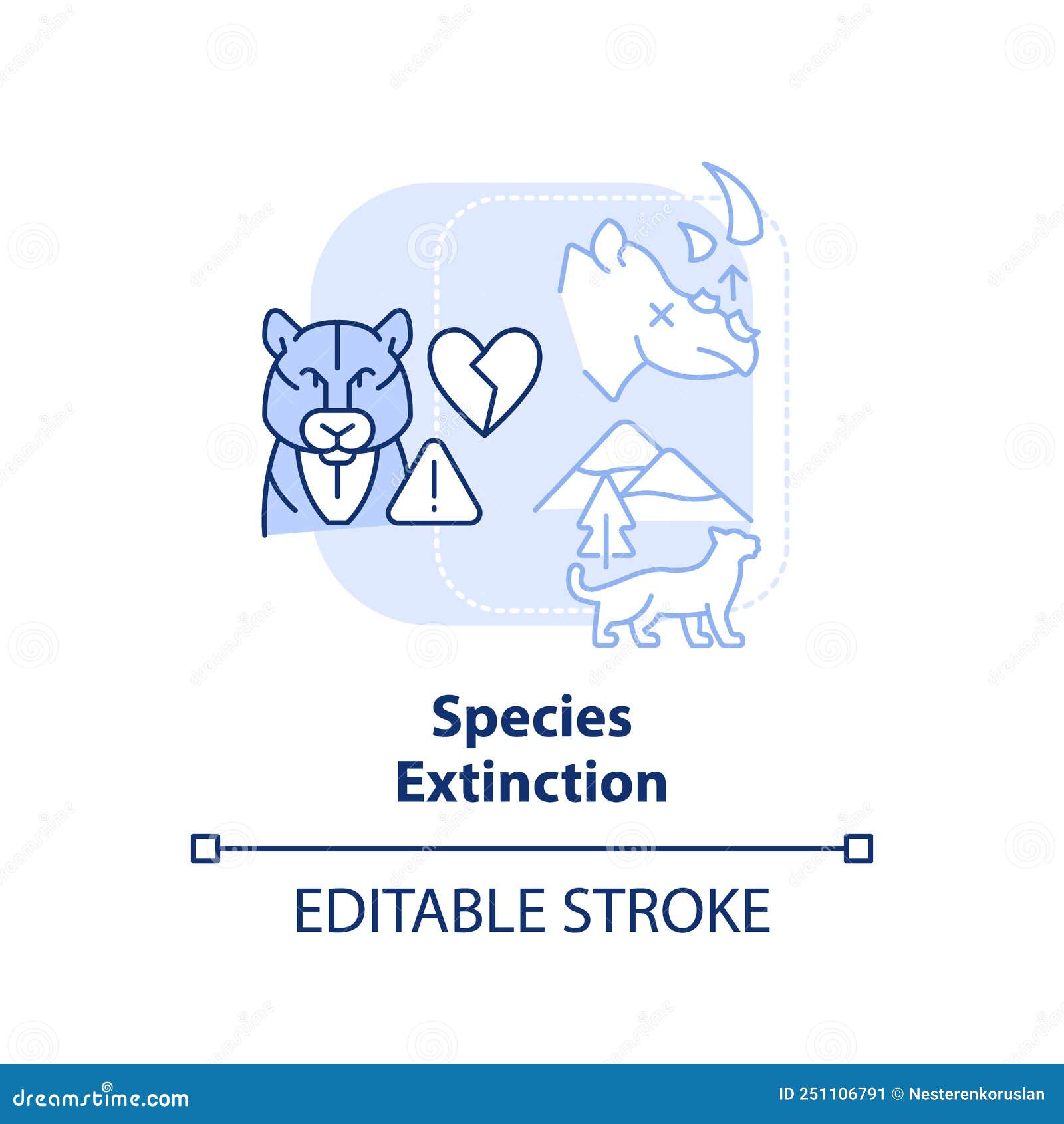 De-extinction Infographic Vector Illustration. Process With Animal ...