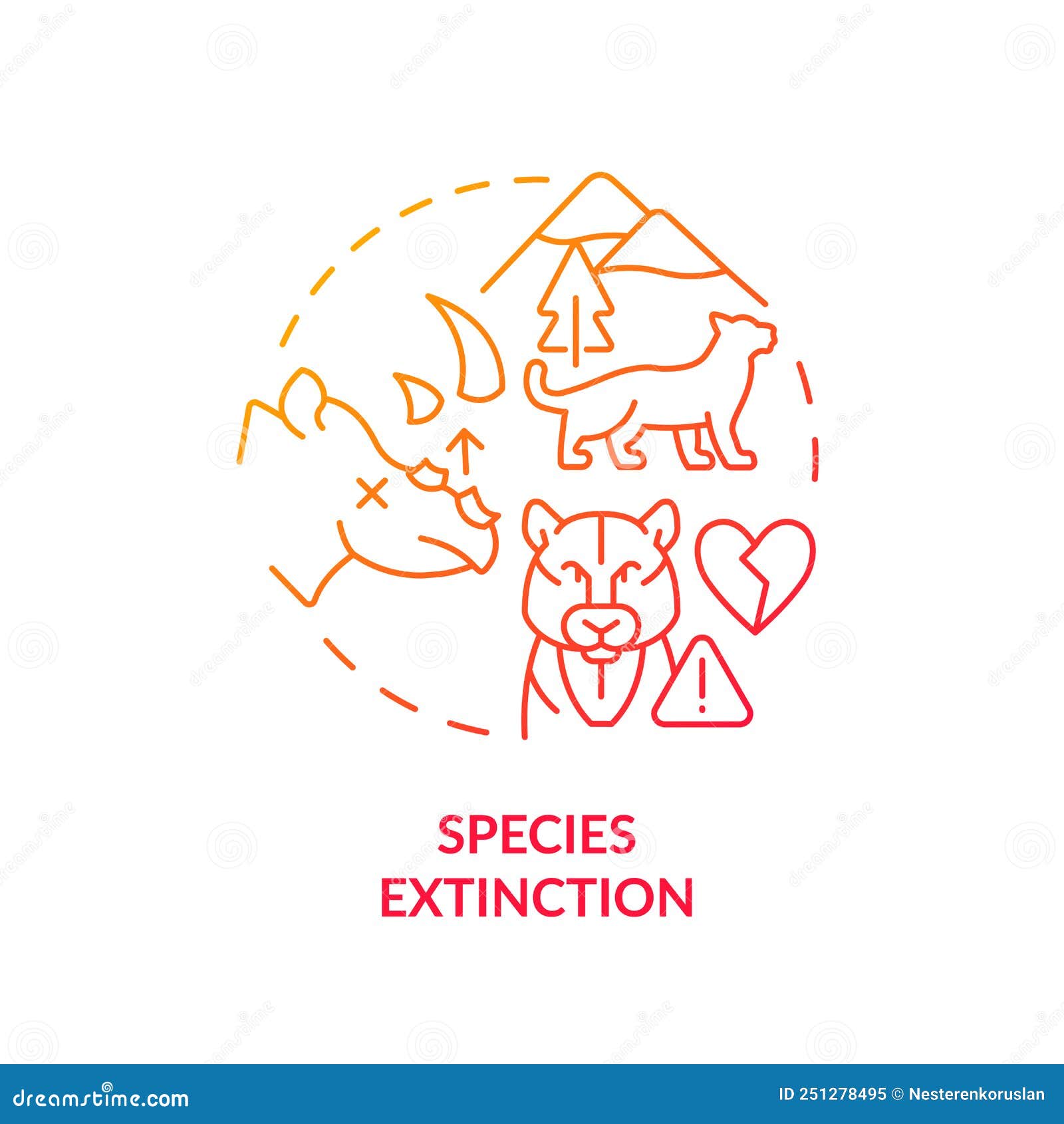 De-extinction Infographic Vector Illustration. Process With Animal ...