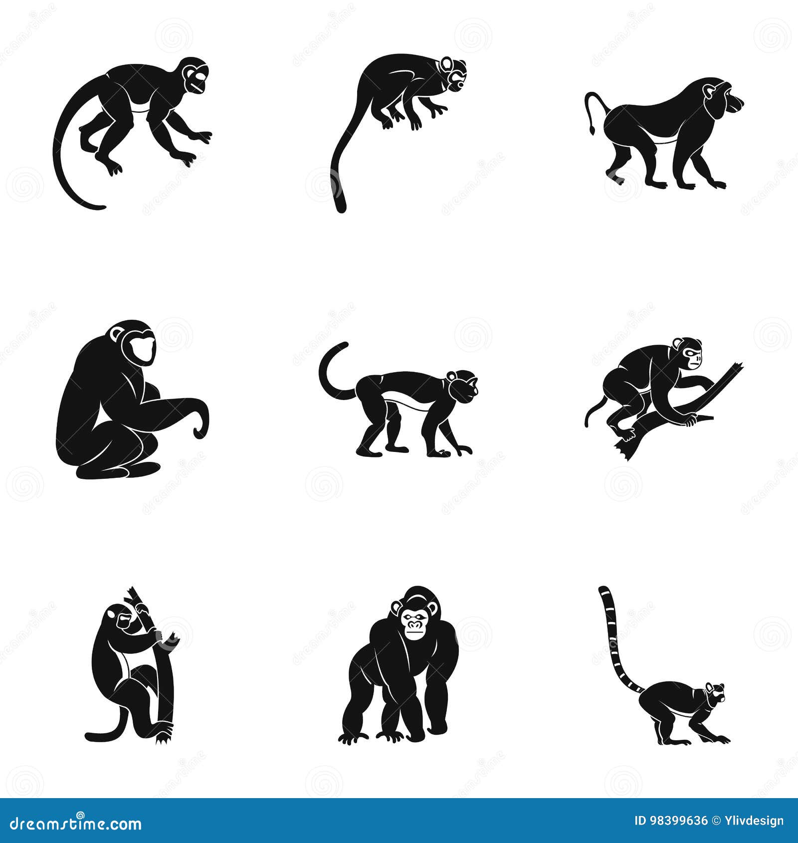Monkey Icon In Isometric 3d Style Vector Illustration | CartoonDealer ...