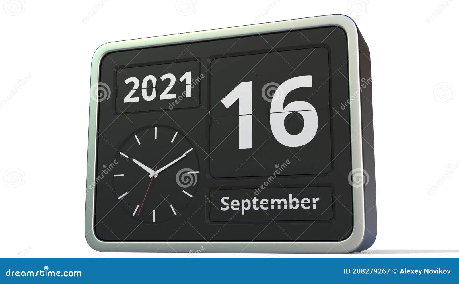 September 16 Date on the Flip Clock Calendar, 3d Animation Stock Video ...