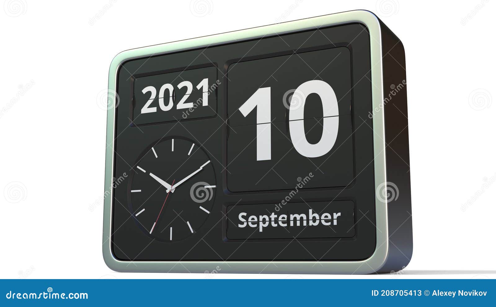 September 10 Date on the Flip Clock Calendar, 3d Rendering Stock ...
