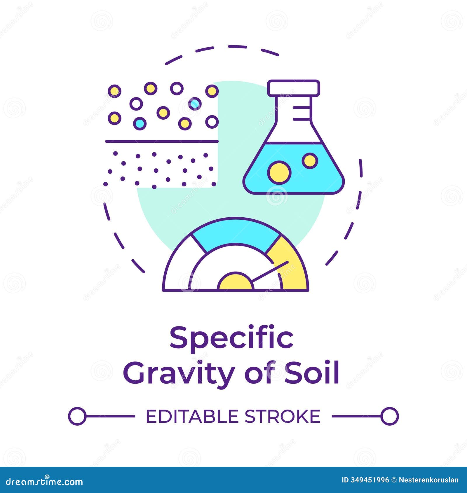 Specific Gravity Test Multi Color Concept Icon Stock Vector ...