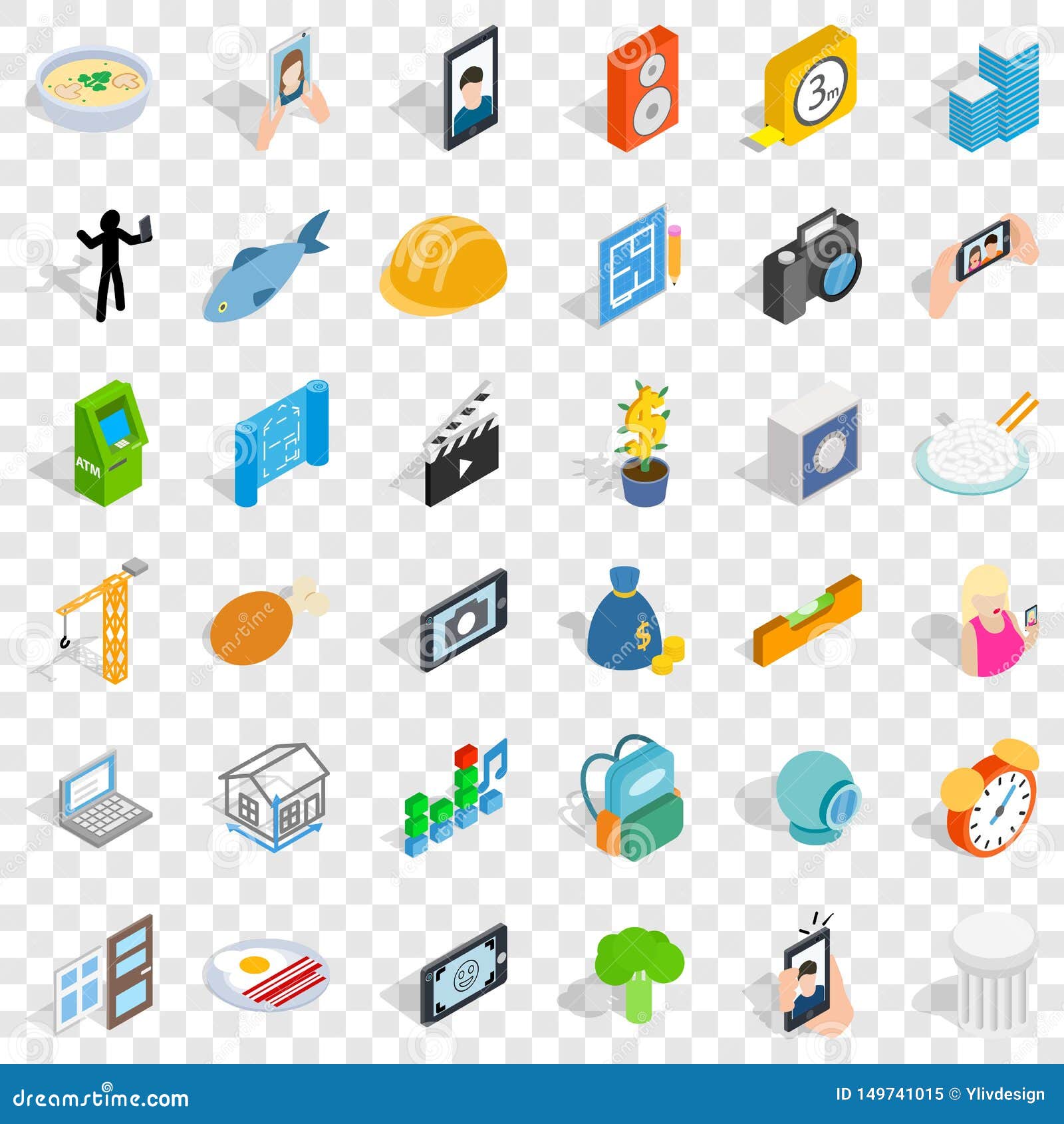 Specific Icons Set, Isometric Style Stock Vector - Illustration of ...