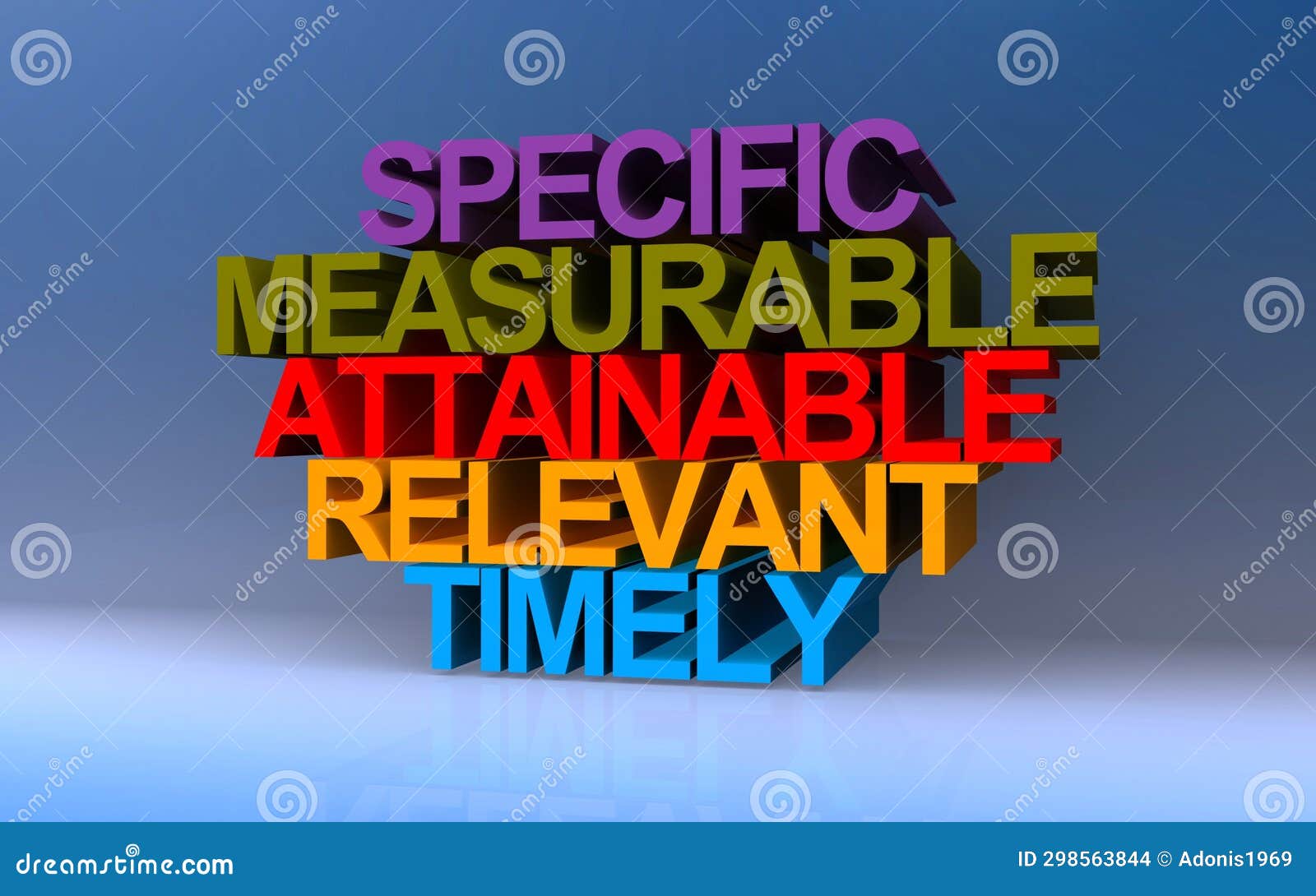 Specific Measurable Attainable Relevant Timely on Blue Stock ...