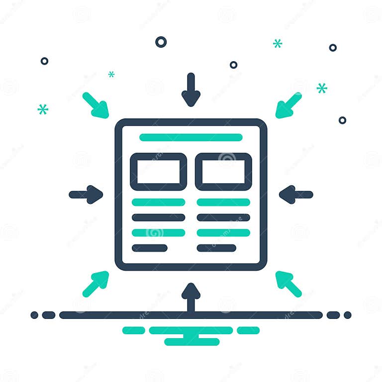 Mix Icon for Specification, Document and Spec Stock Illustration ...