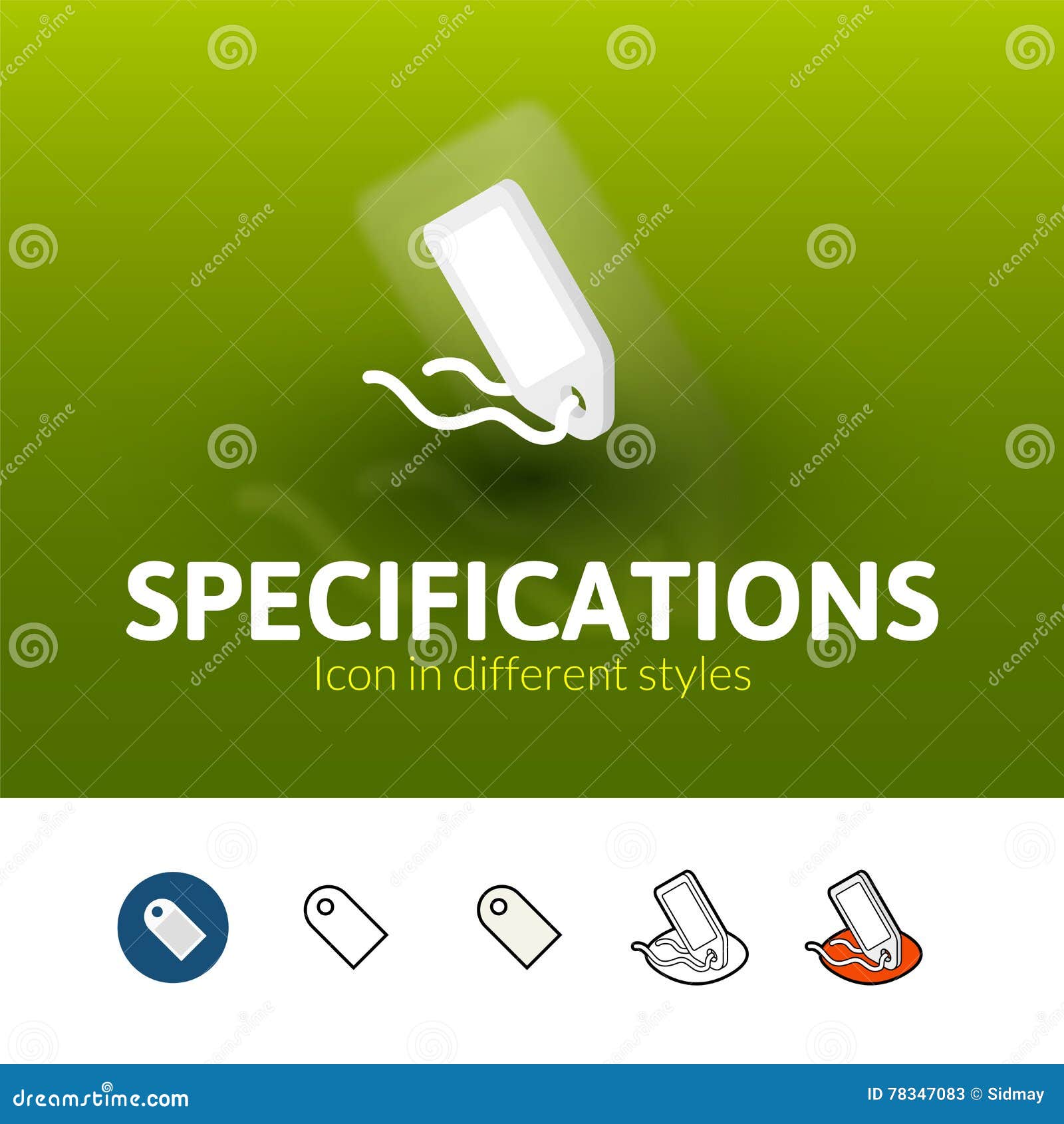 Specifications Icon in Different Style Stock Vector - Illustration of ...