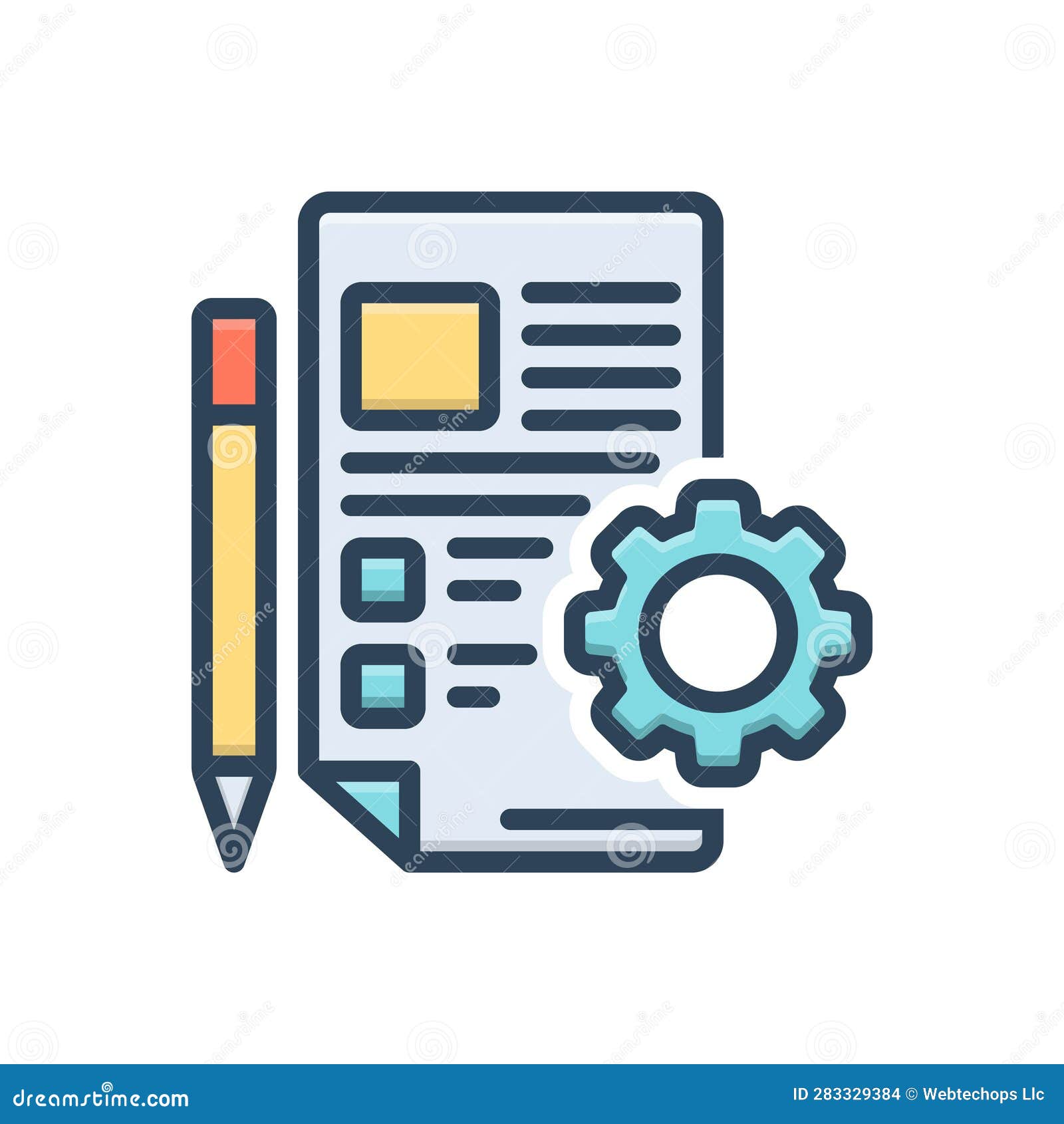 Color Illustration Icon for Specifications, Specific and Defining Stock ...