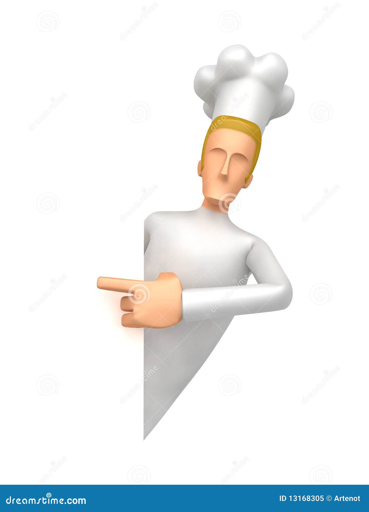 Specify a Chef at a Blank Board on the Side Stock Illustration ...