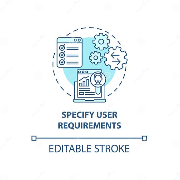 Specify User Requirements Concept Icon Stock Vector - Illustration of ... Specify User Requirements Concept Icon Stock Vector - Illustration of ...