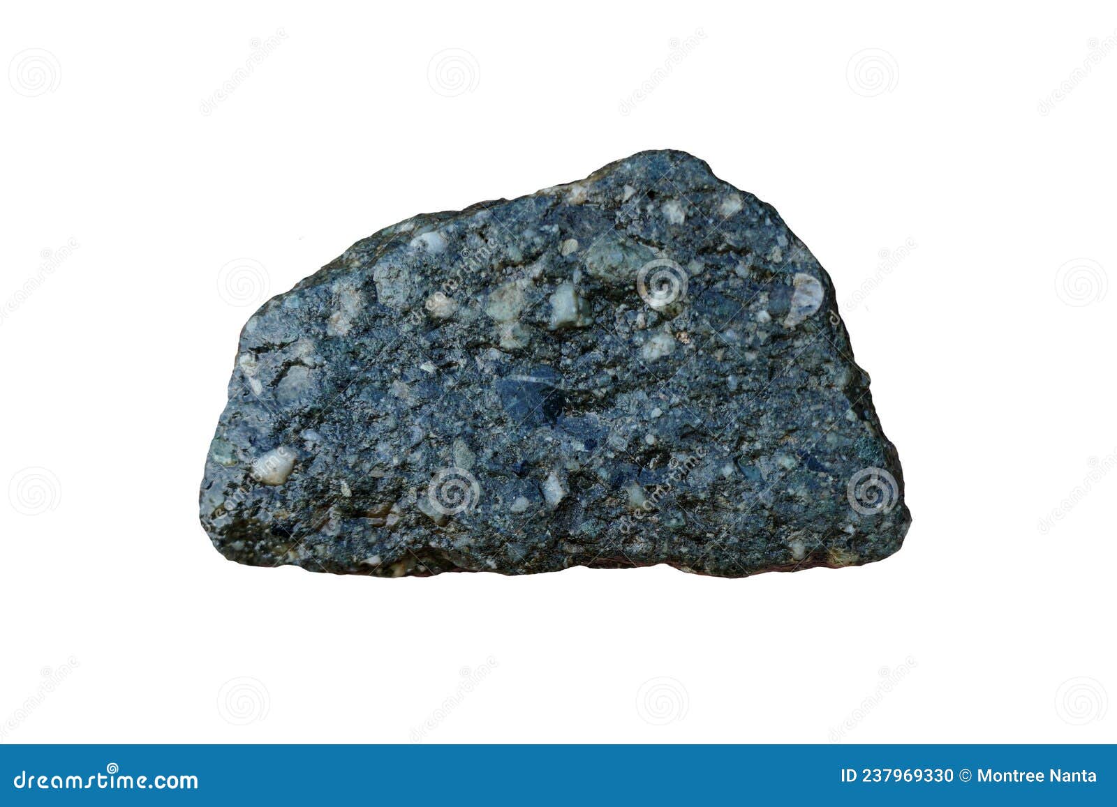 Specimen Raw of Andesite Igneous Rock Isolated on White Background ...