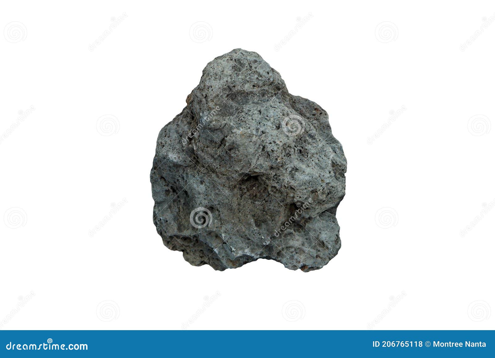 Specimen Raw of Basalt Stone Isolated on White Background. Stock Photo ...