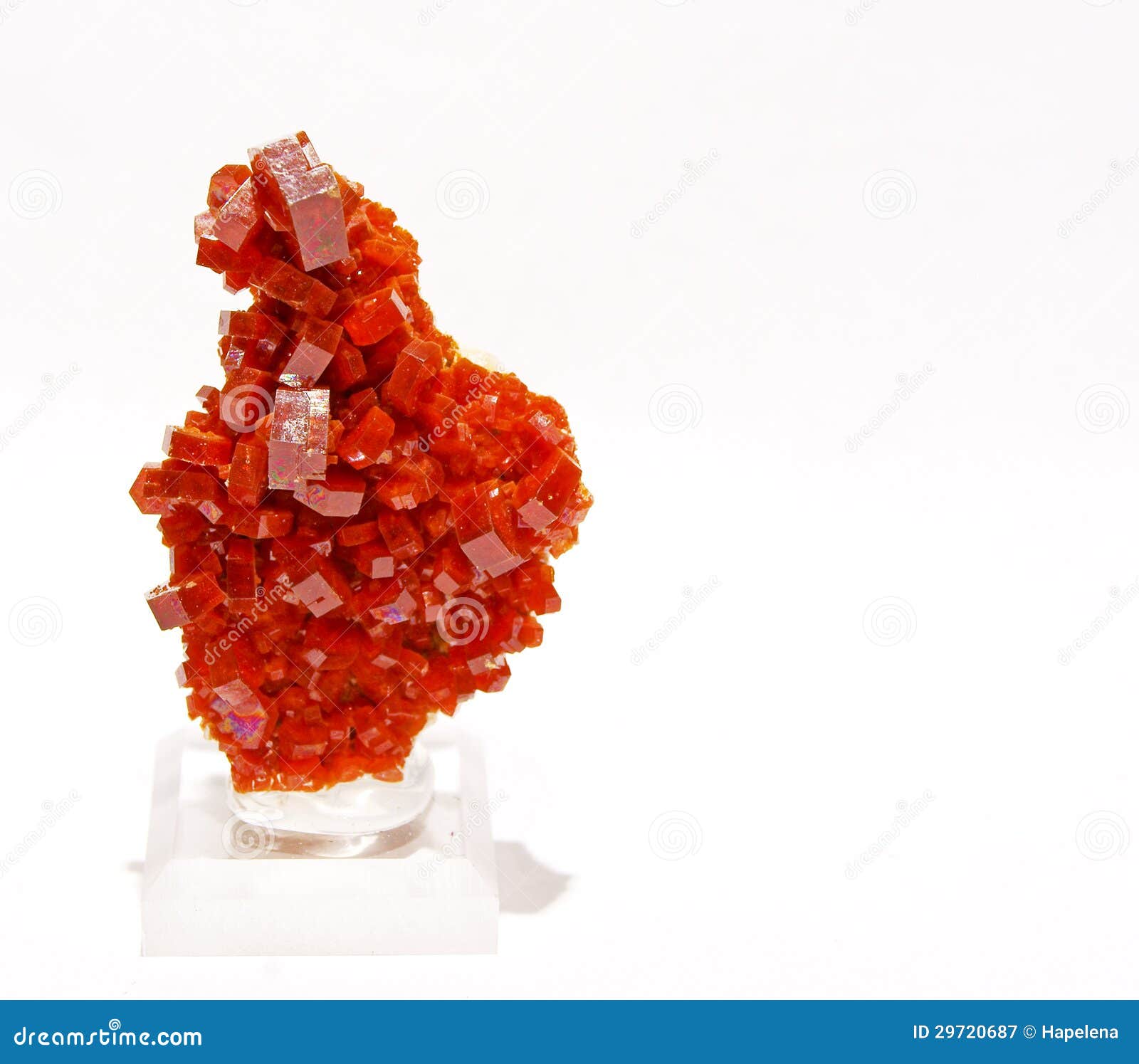 Red vanadinite stock image. Image of geology, phosphate - 29720687