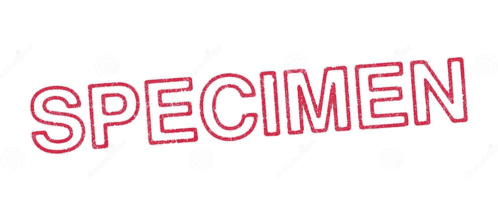 Specimen red ink stamp stock vector. Illustration of isolated - 297625425