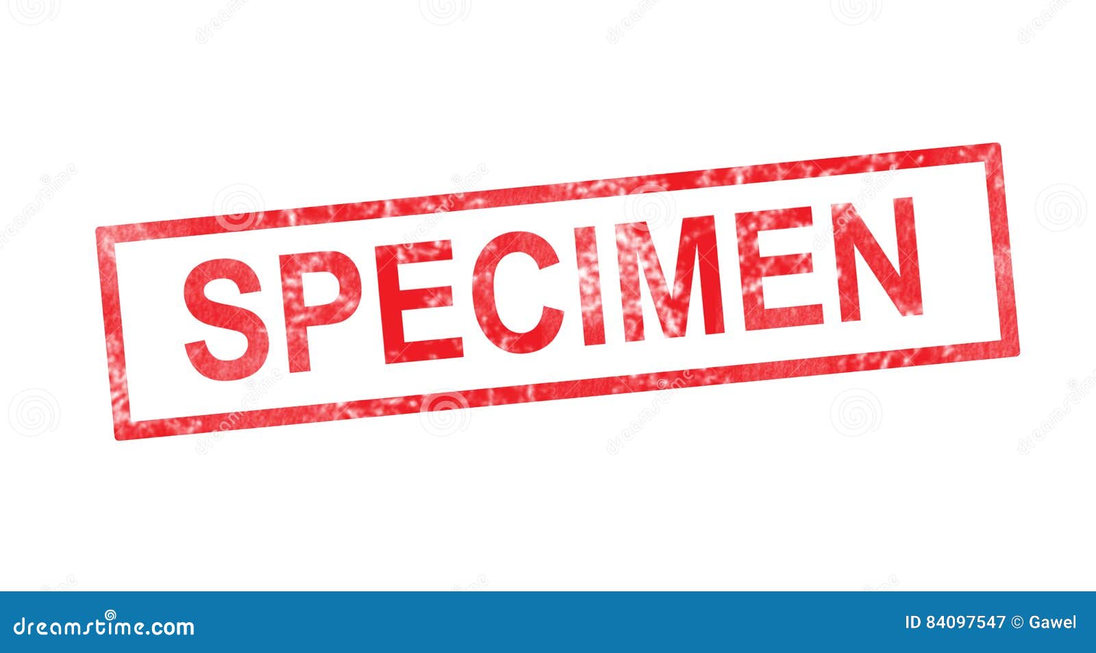 Specimen in Red Rectangular Stamp Stock Illustration - Illustration of ...