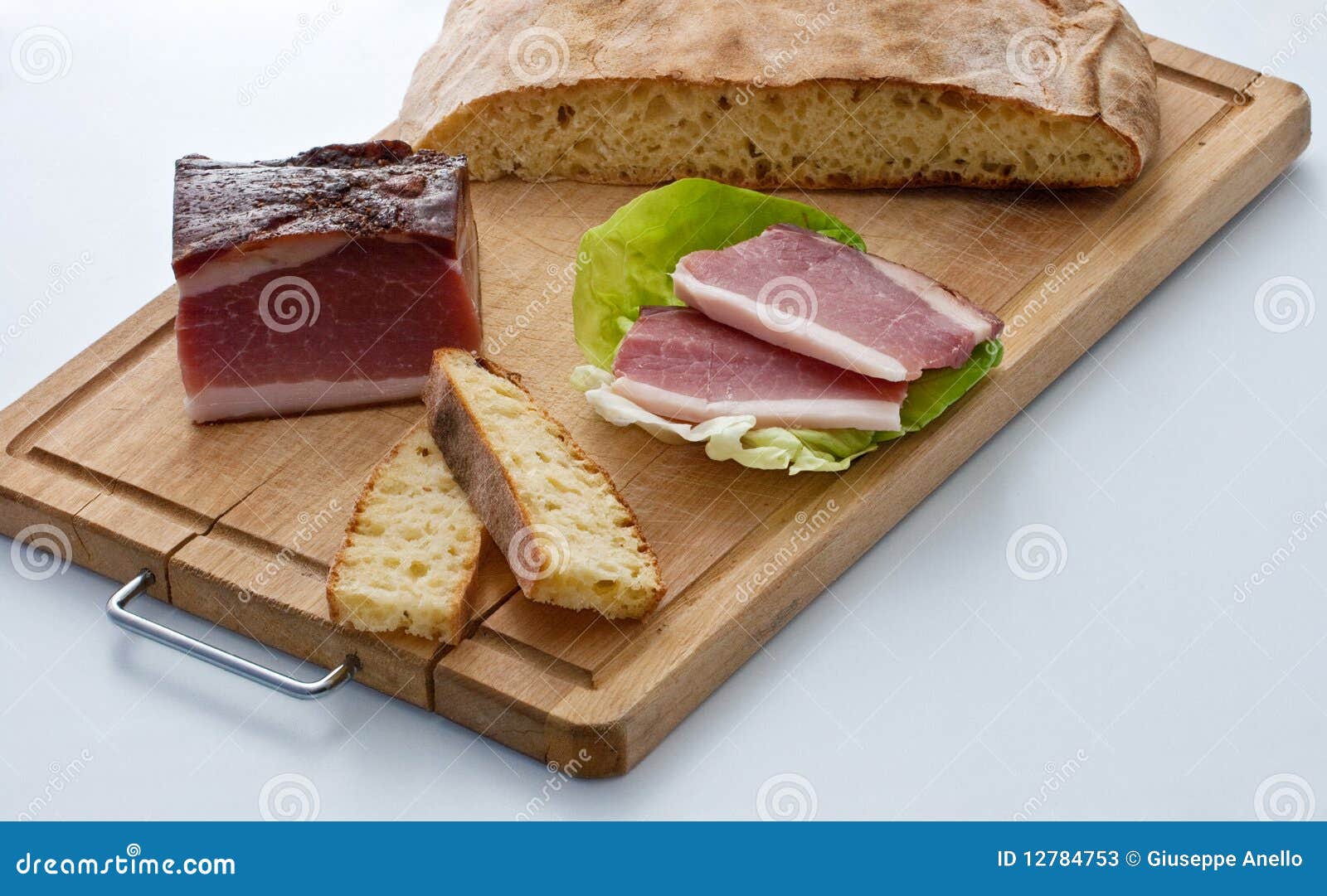 Speck ham and bread stock image. Image of gastronomy - 12784753