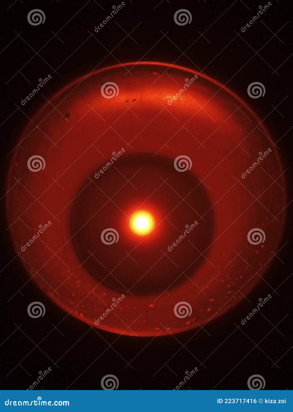 A Speck of Red Light that Illuminates the Circle Stock Photo - Image of ...