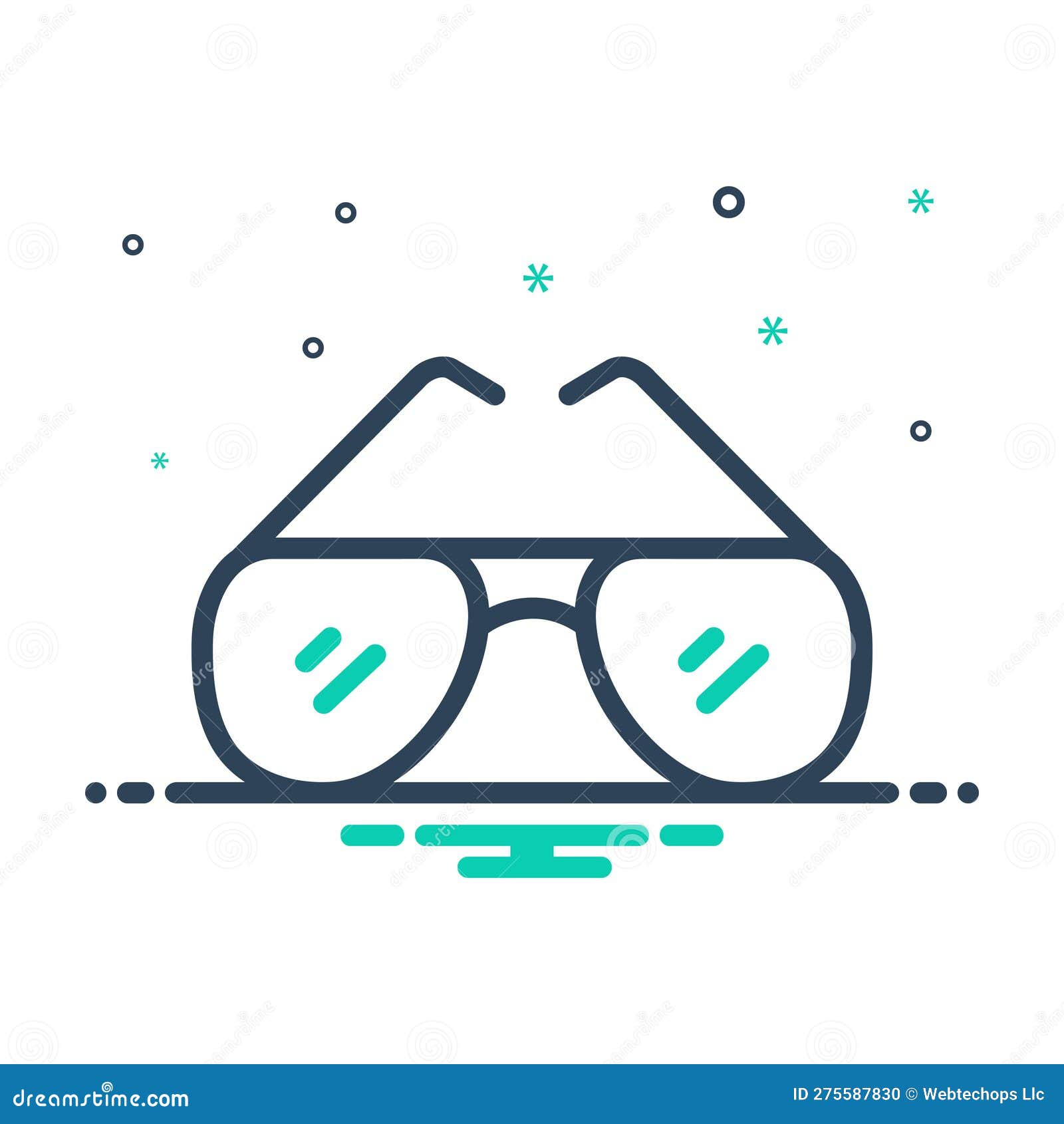 Mix Icon for Specs, Eyeglasses and Vision Stock Vector - Illustration ...
