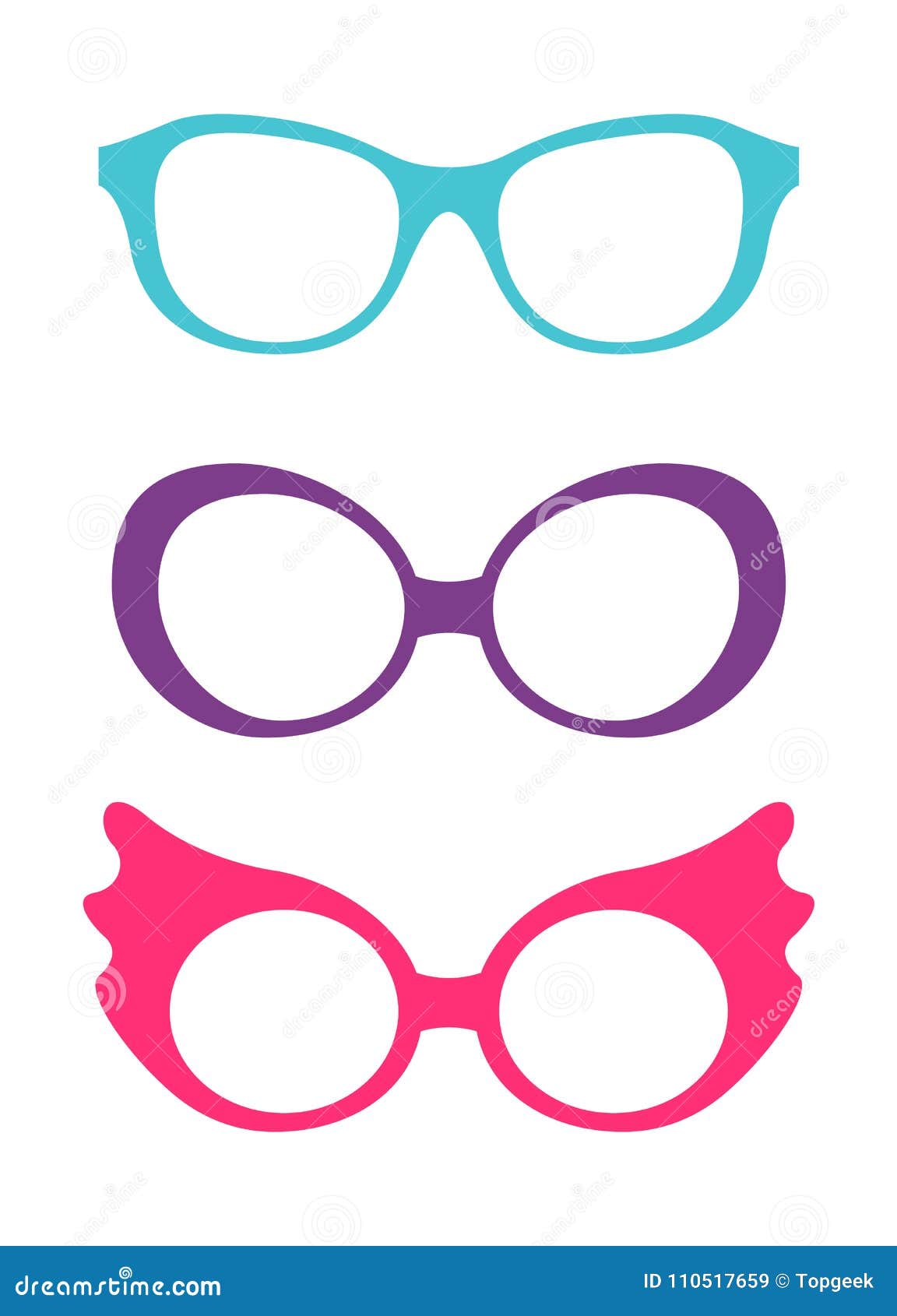 Spectacles Accessory Collection Vector Stock Vector - Illustration of ...