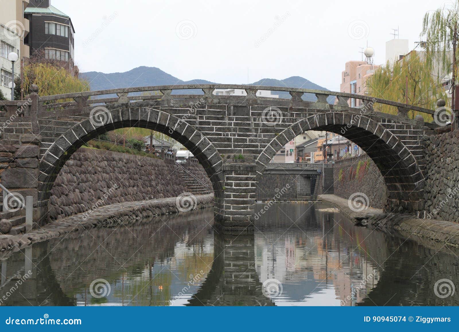Spectacles Bridge in Nagasaki Editorial Stock Image - Image of nakajima ...