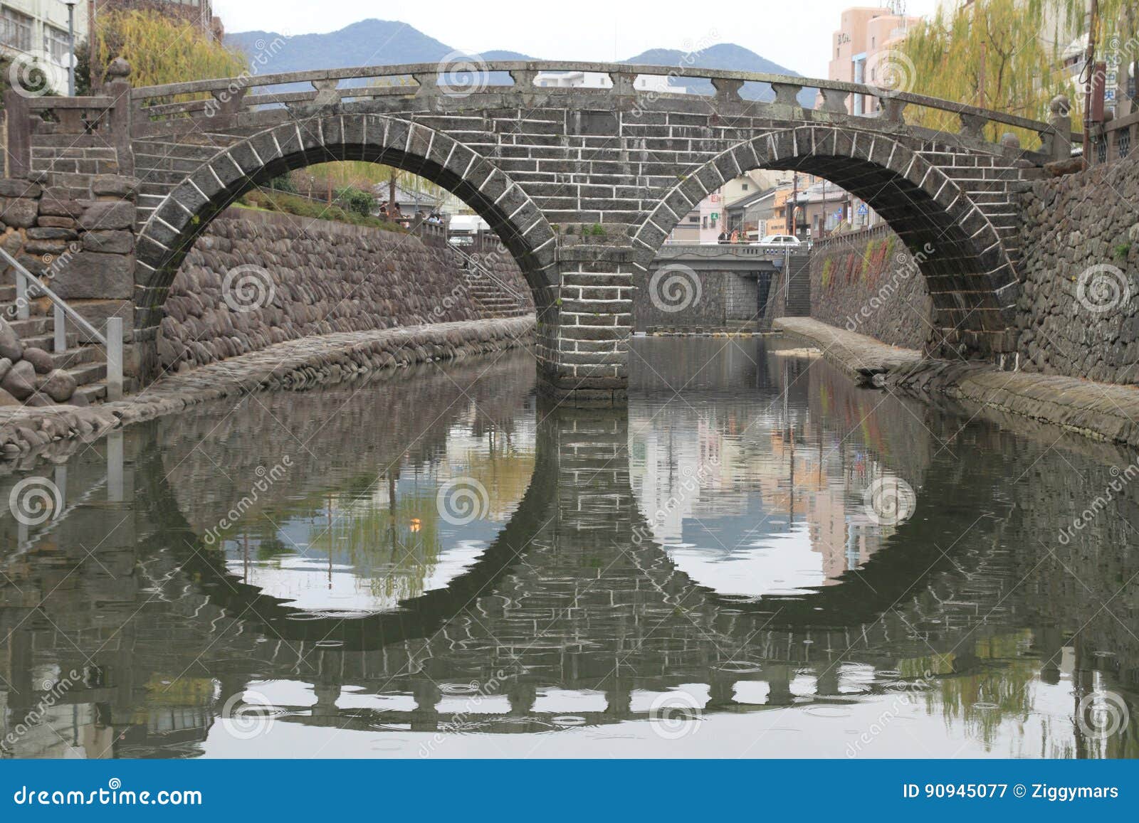 Spectacles Bridge in Nagasaki Editorial Photography - Image of bridge ...