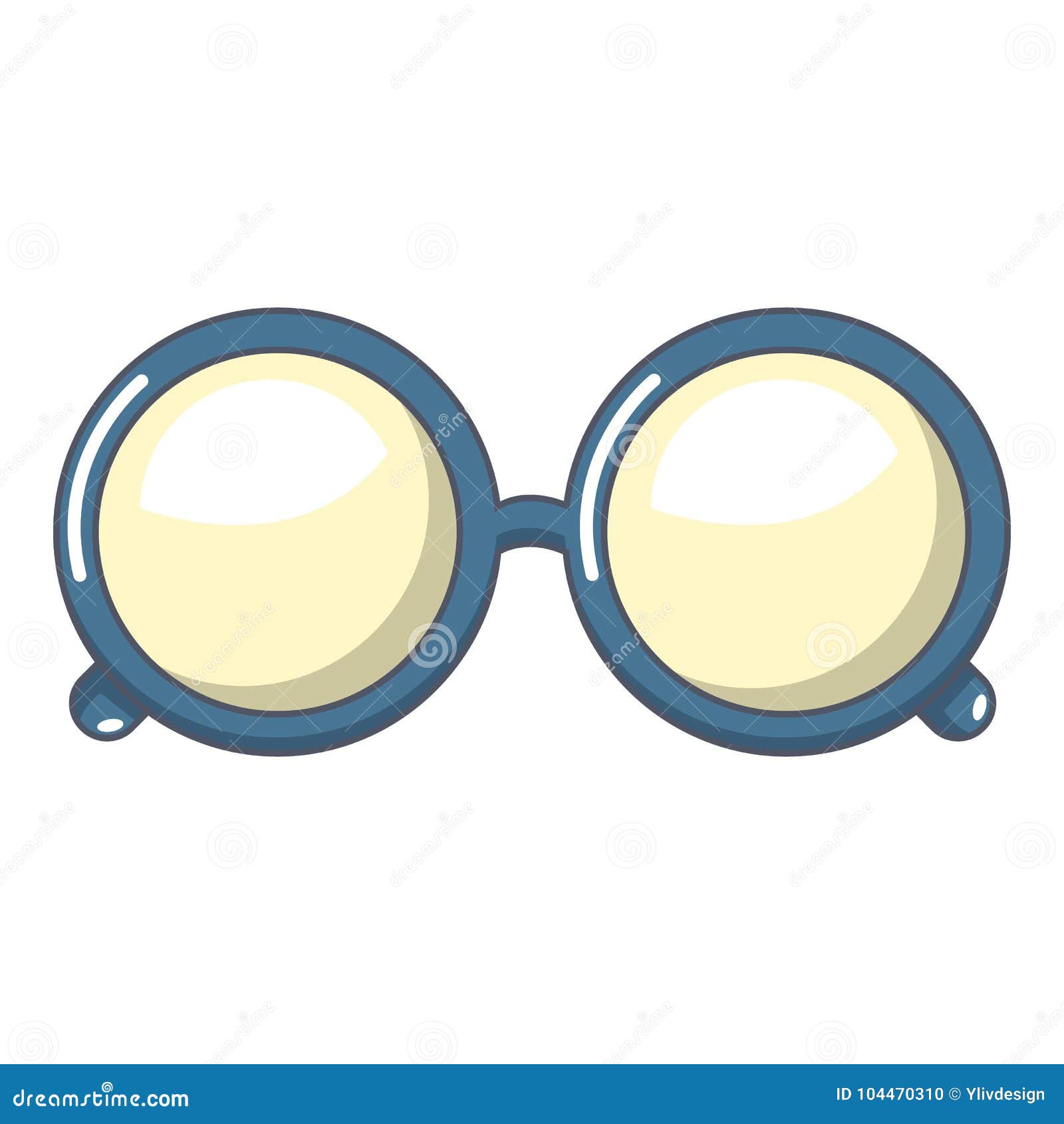 Spectacles Icon, Cartoon Style Stock Vector - Illustration of round ...