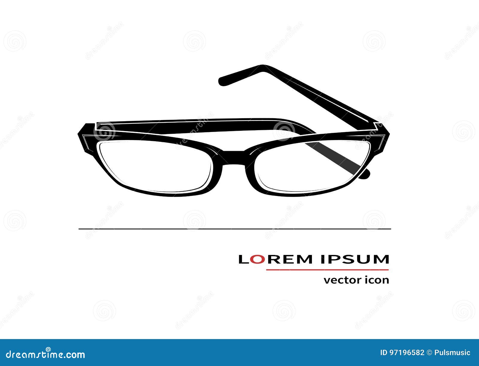 Spectacles icon stock vector. Illustration of frames - 97196582