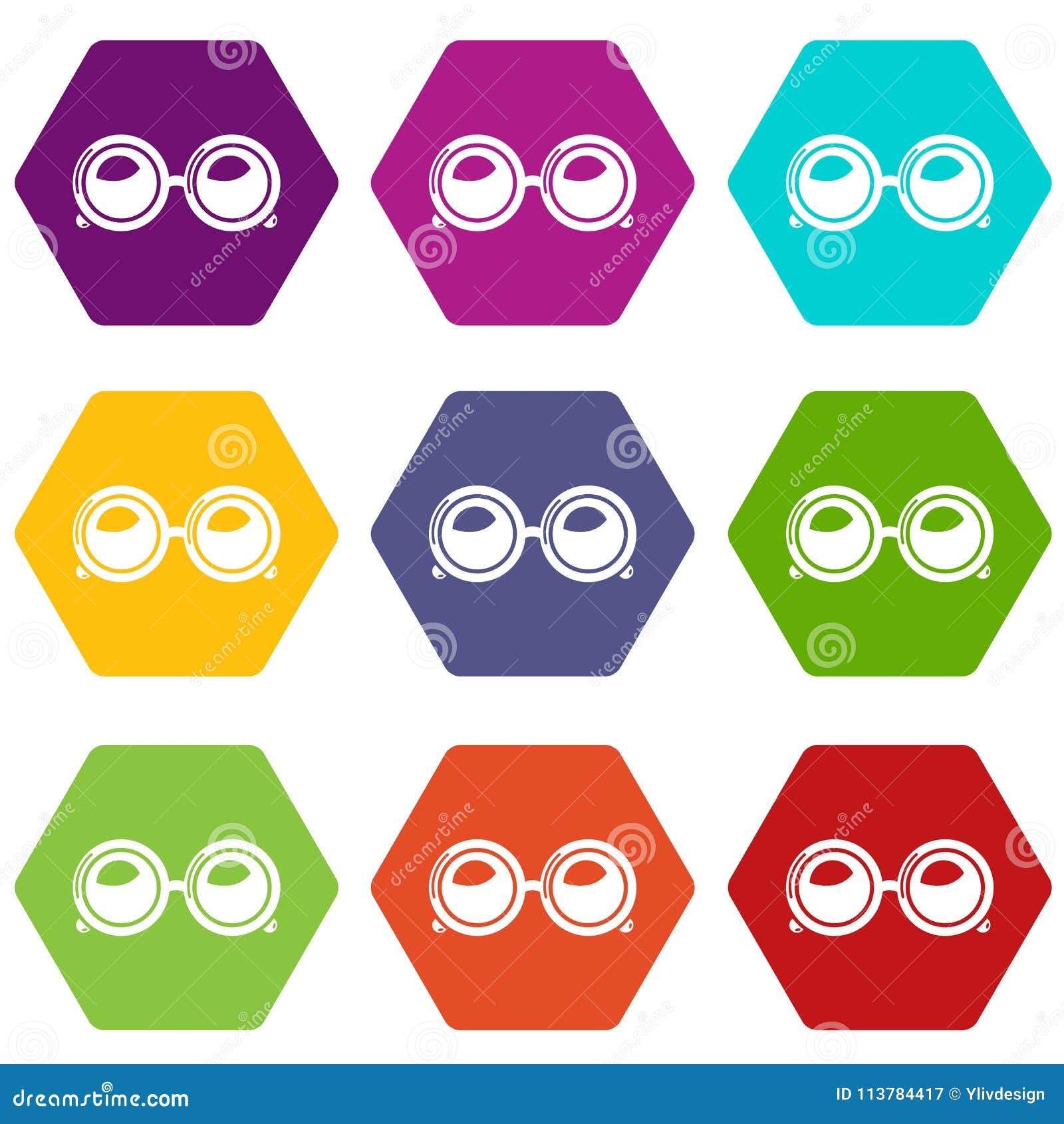 Spectacles Icons Set 9 Vector Stock Vector - Illustration of modern ...
