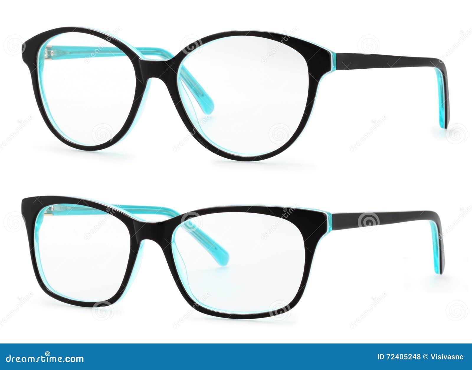Spectacles Isolated on White Background Stock Photo - Image of female ...
