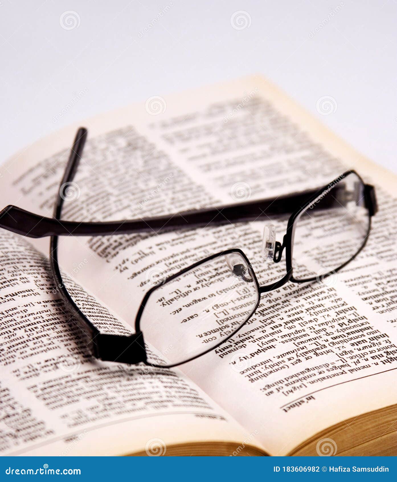 Spectacles on an Opened Book Editorial Photography - Image of knowledge ...