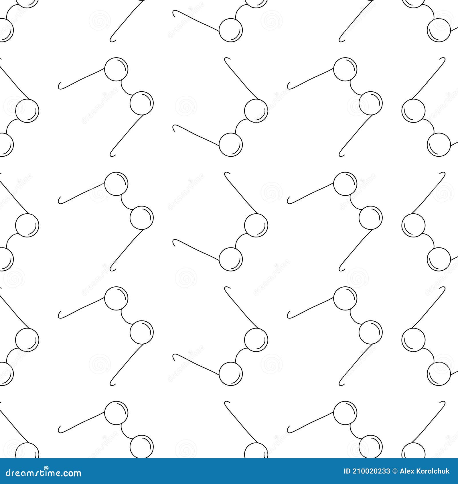 Spectacles Pattern on White Background. Vector Illustration Stock ...