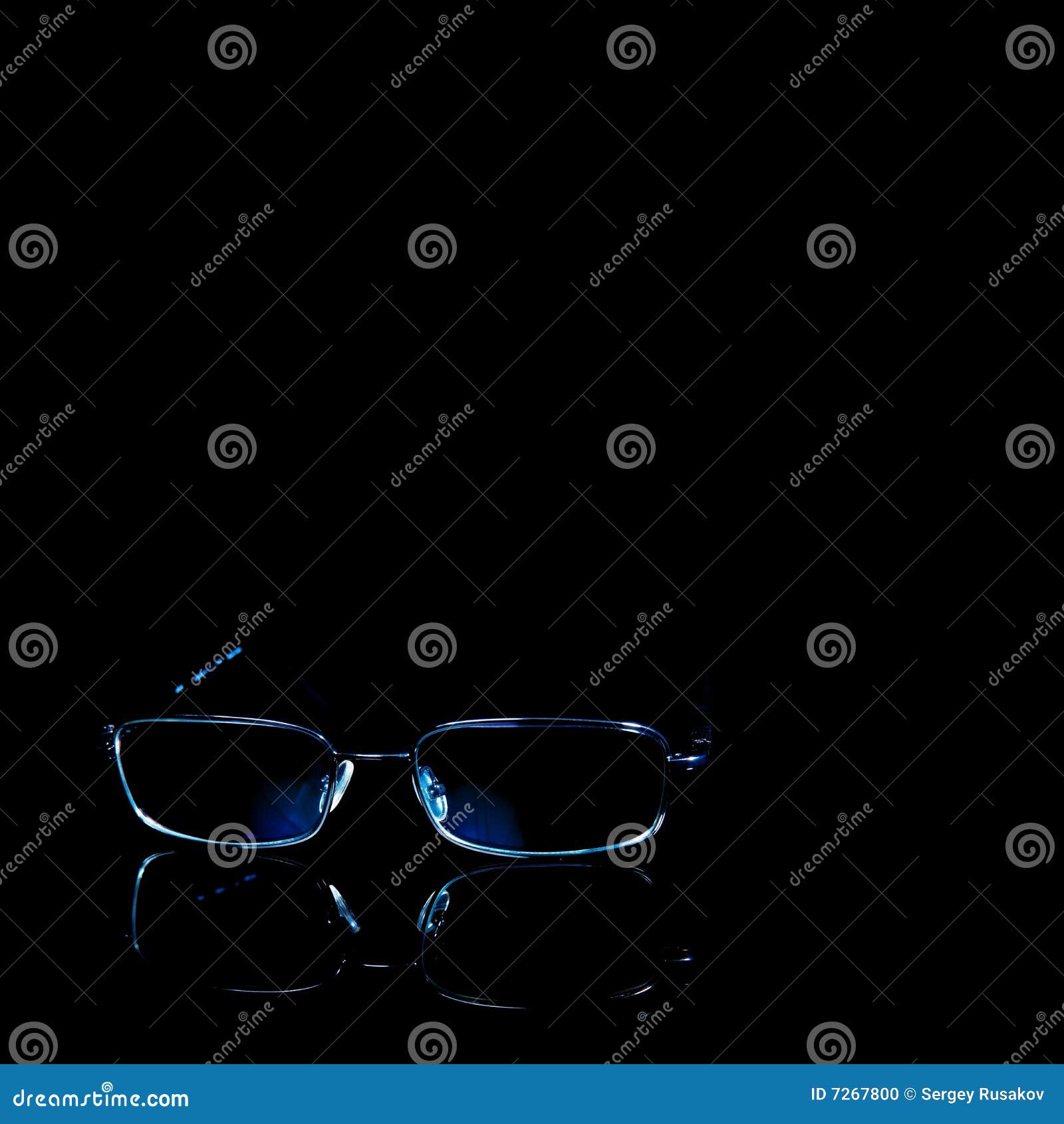 Spectacles Studio Isolated on a Black Stock Photo - Image of isolated ...