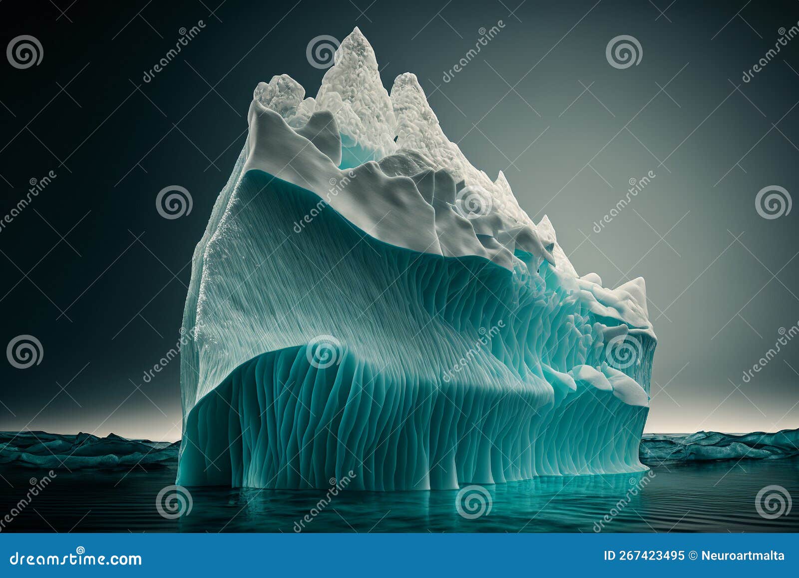 Spectacular AI Generative Iceberg Render Stock Illustration ...