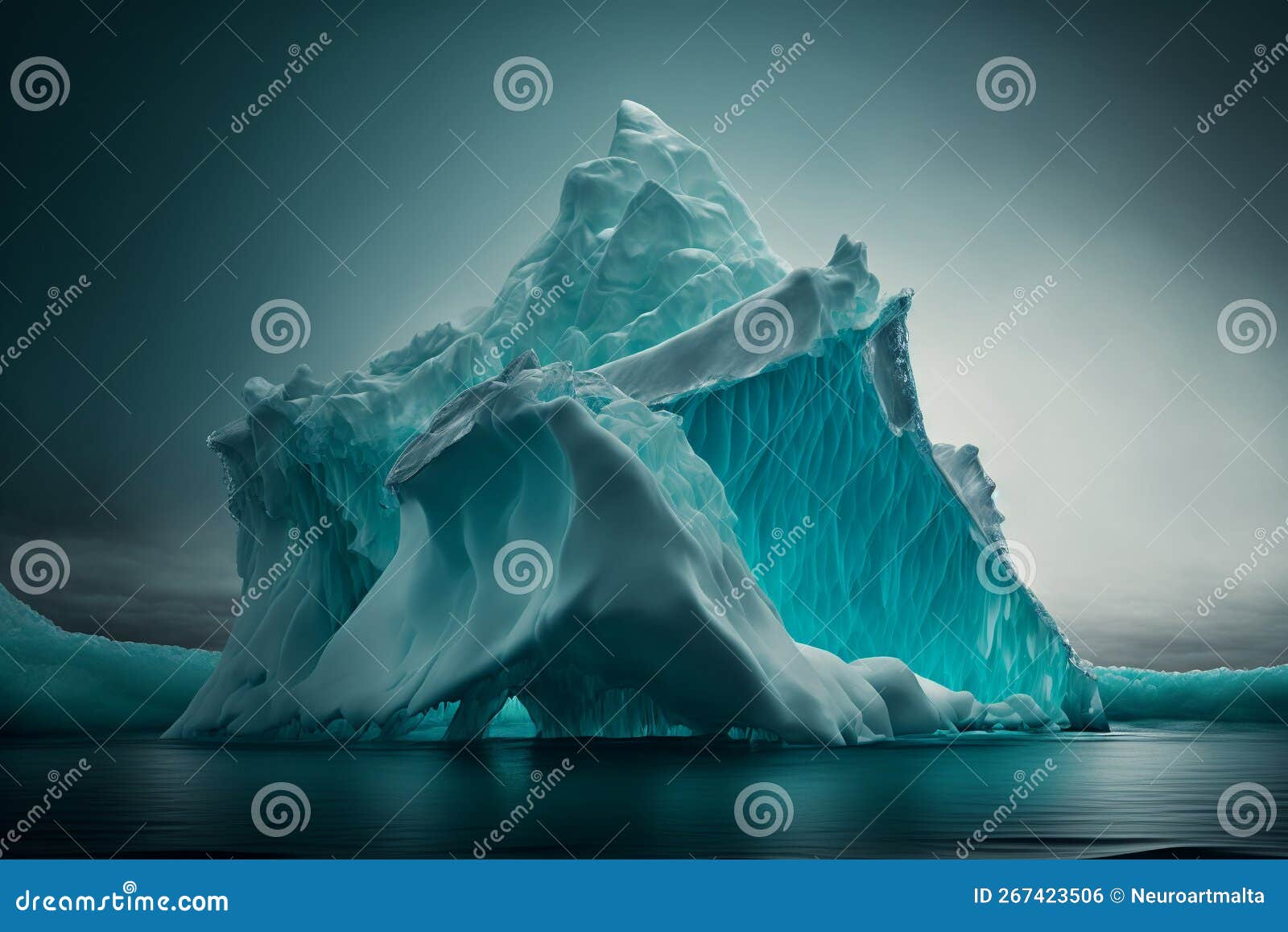 Spectacular AI Generative Iceberg Render Stock Illustration ...
