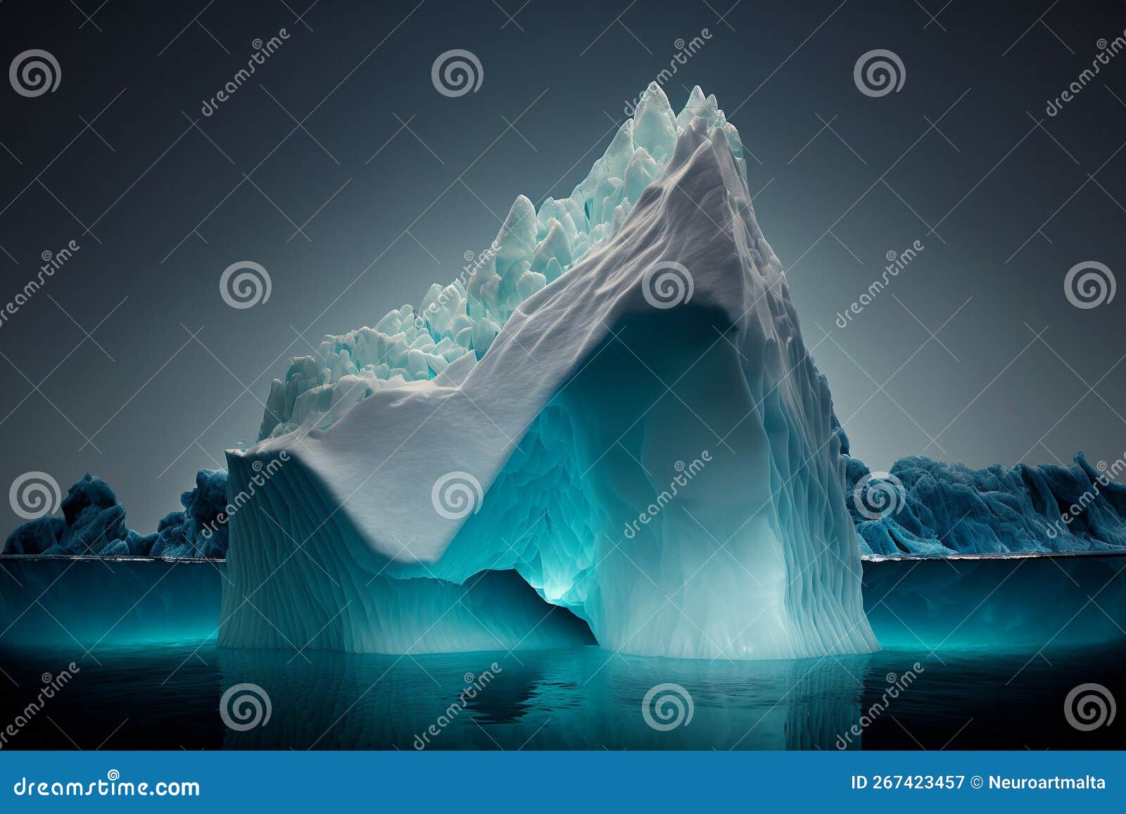 Spectacular AI Generative Iceberg Render Stock Illustration ...