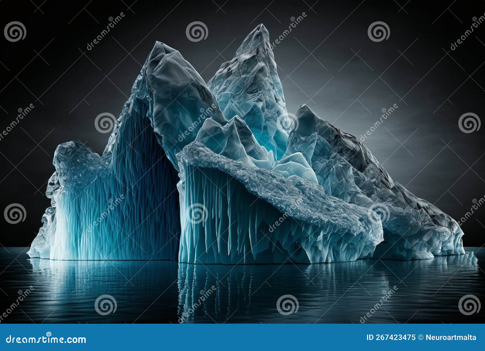 Spectacular AI Generative Iceberg Render Stock Illustration ...