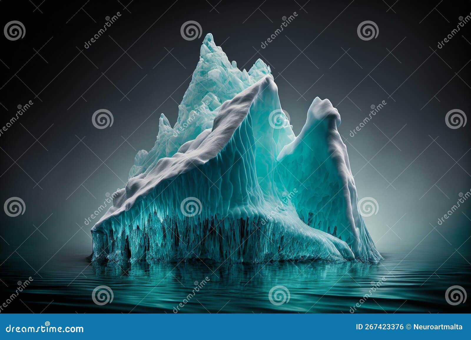 Spectacular AI Generative Iceberg Render Stock Illustration ...