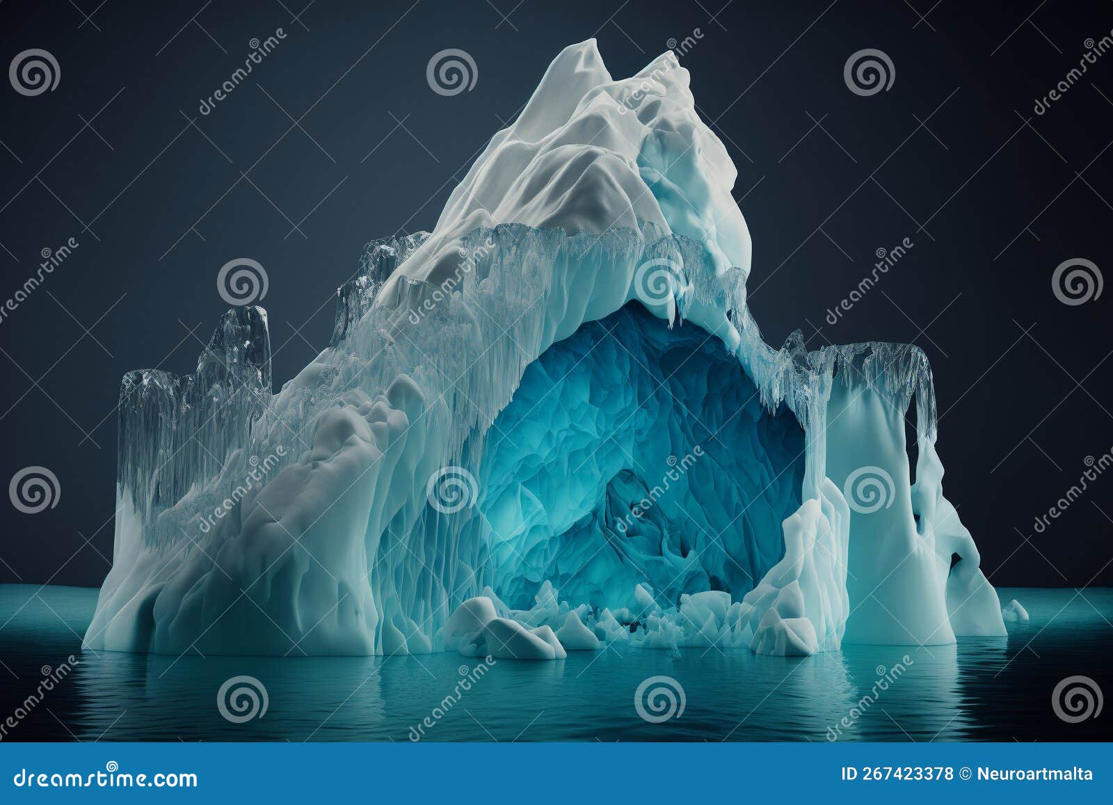Spectacular AI Generative Iceberg Render Stock Illustration ...