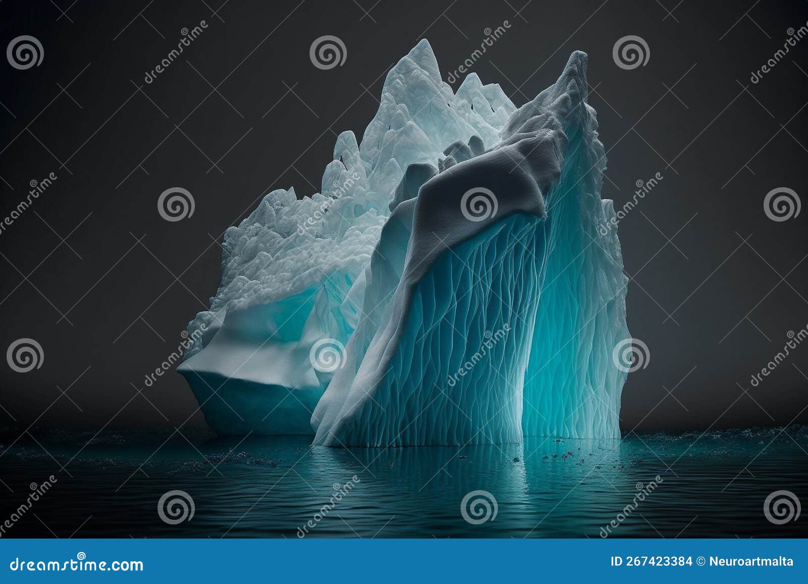 Spectacular AI Generative Iceberg Render Stock Illustration ...