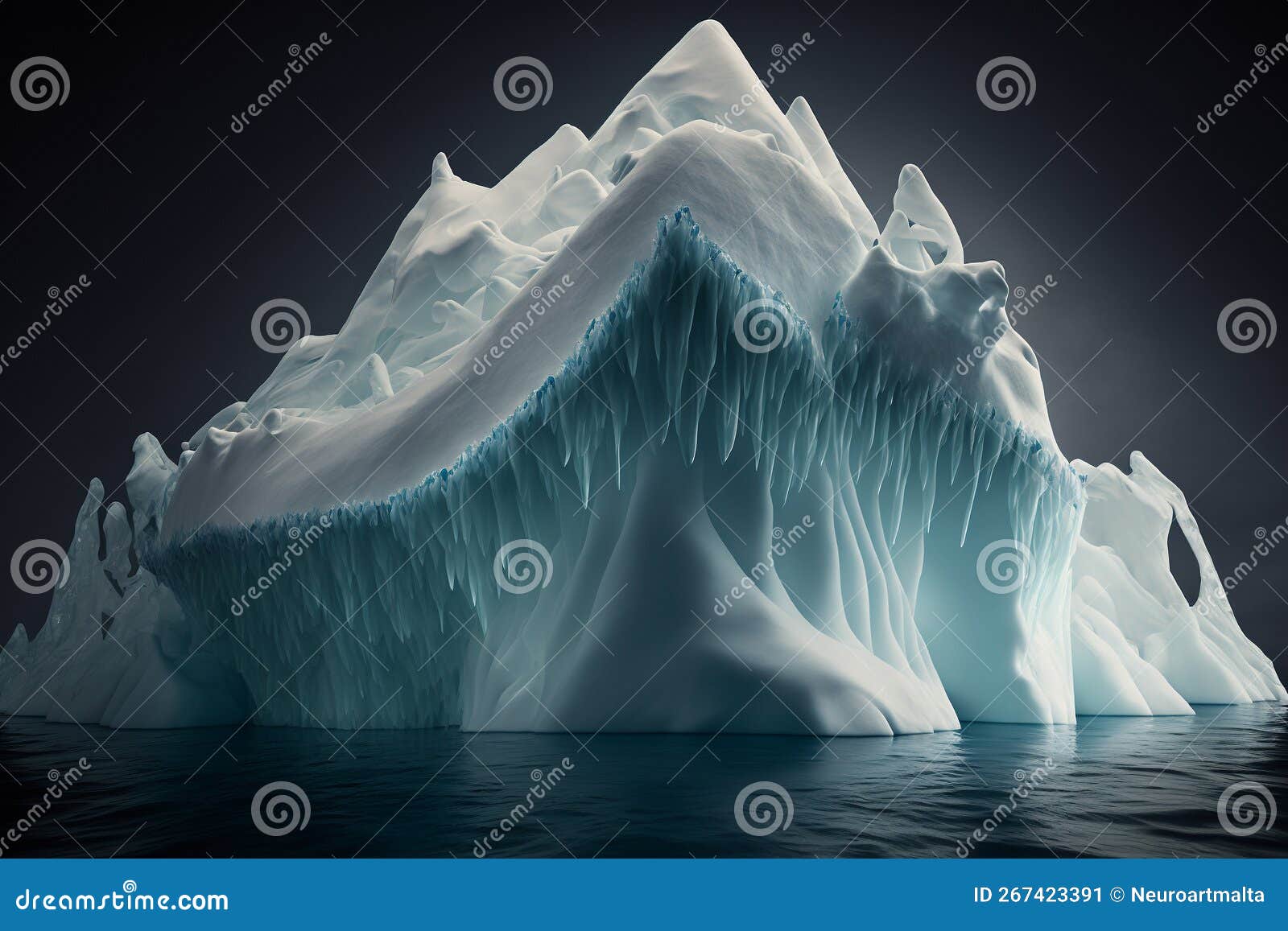 Spectacular AI Generative Iceberg Render Stock Illustration ...