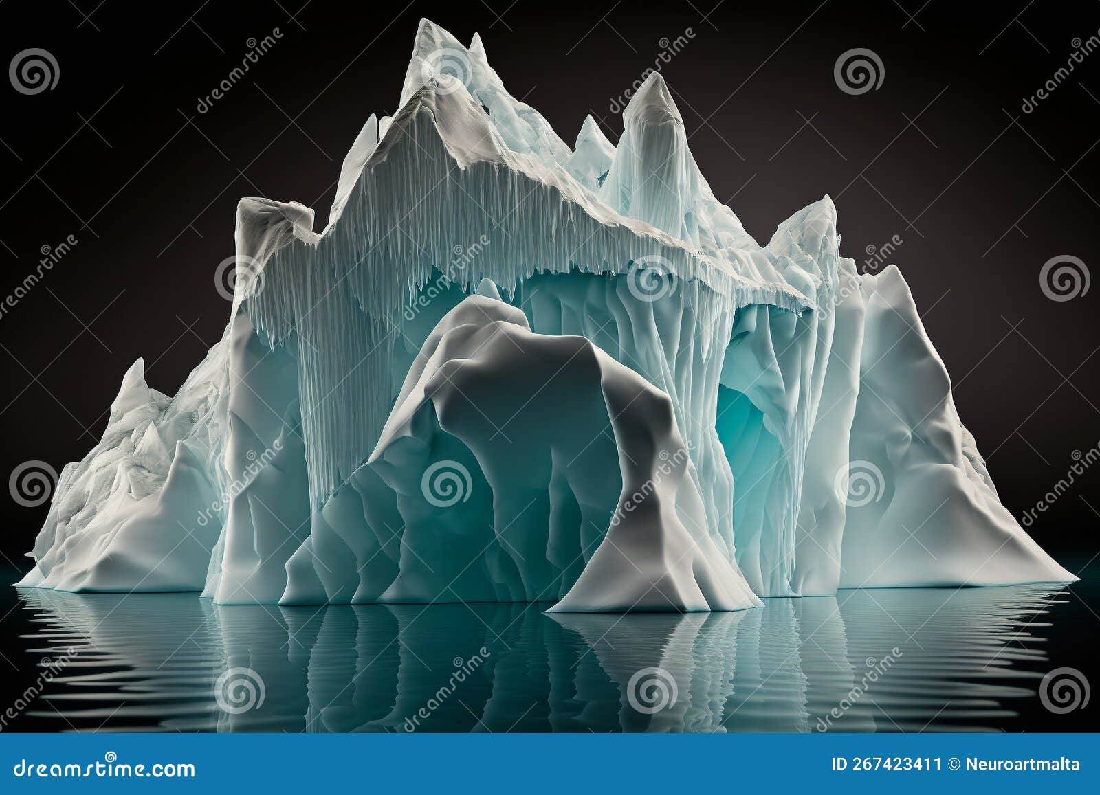 Spectacular AI Generative Iceberg Render Stock Illustration ...