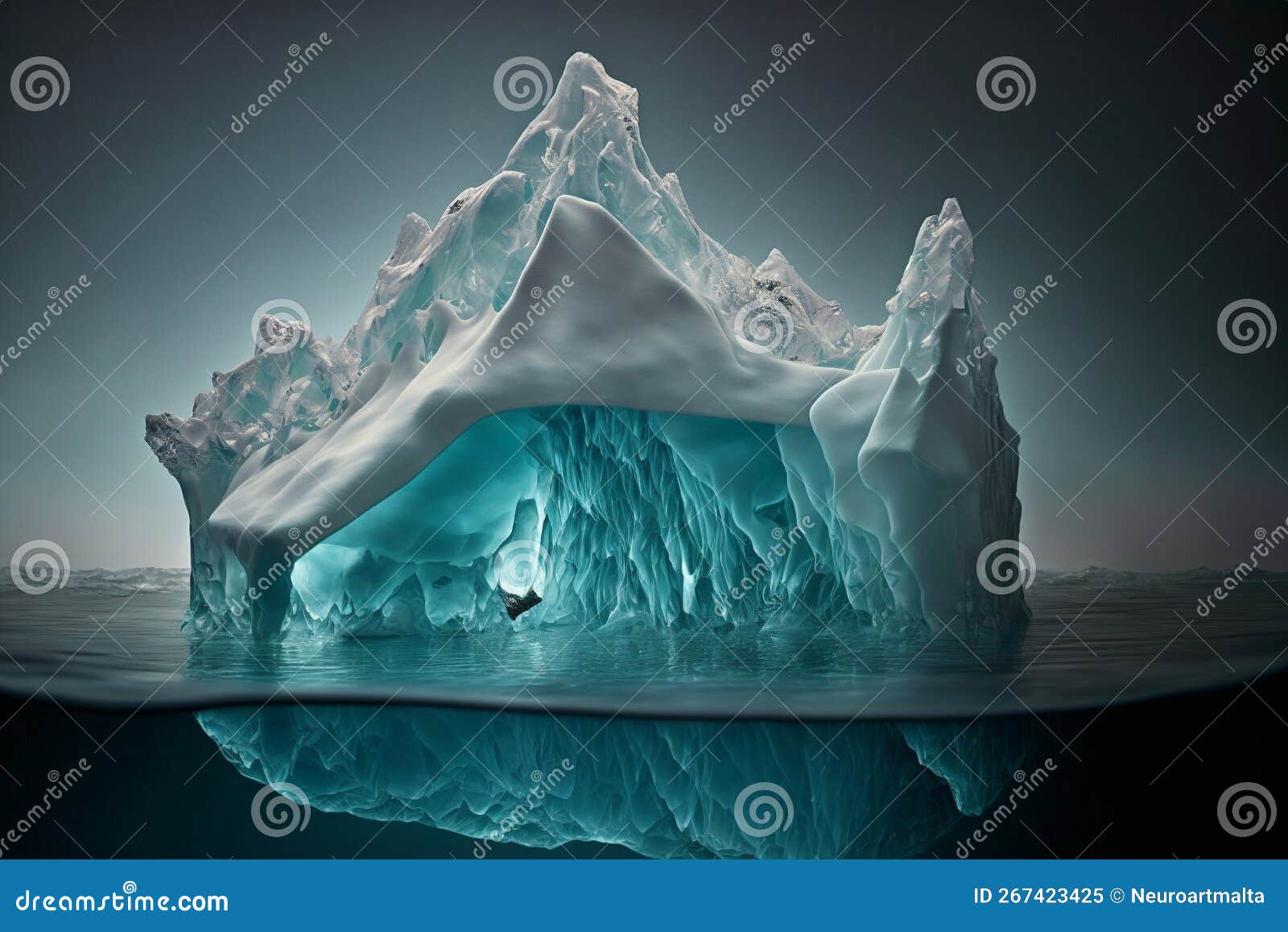 Spectacular AI Generative Iceberg Render Stock Illustration ...