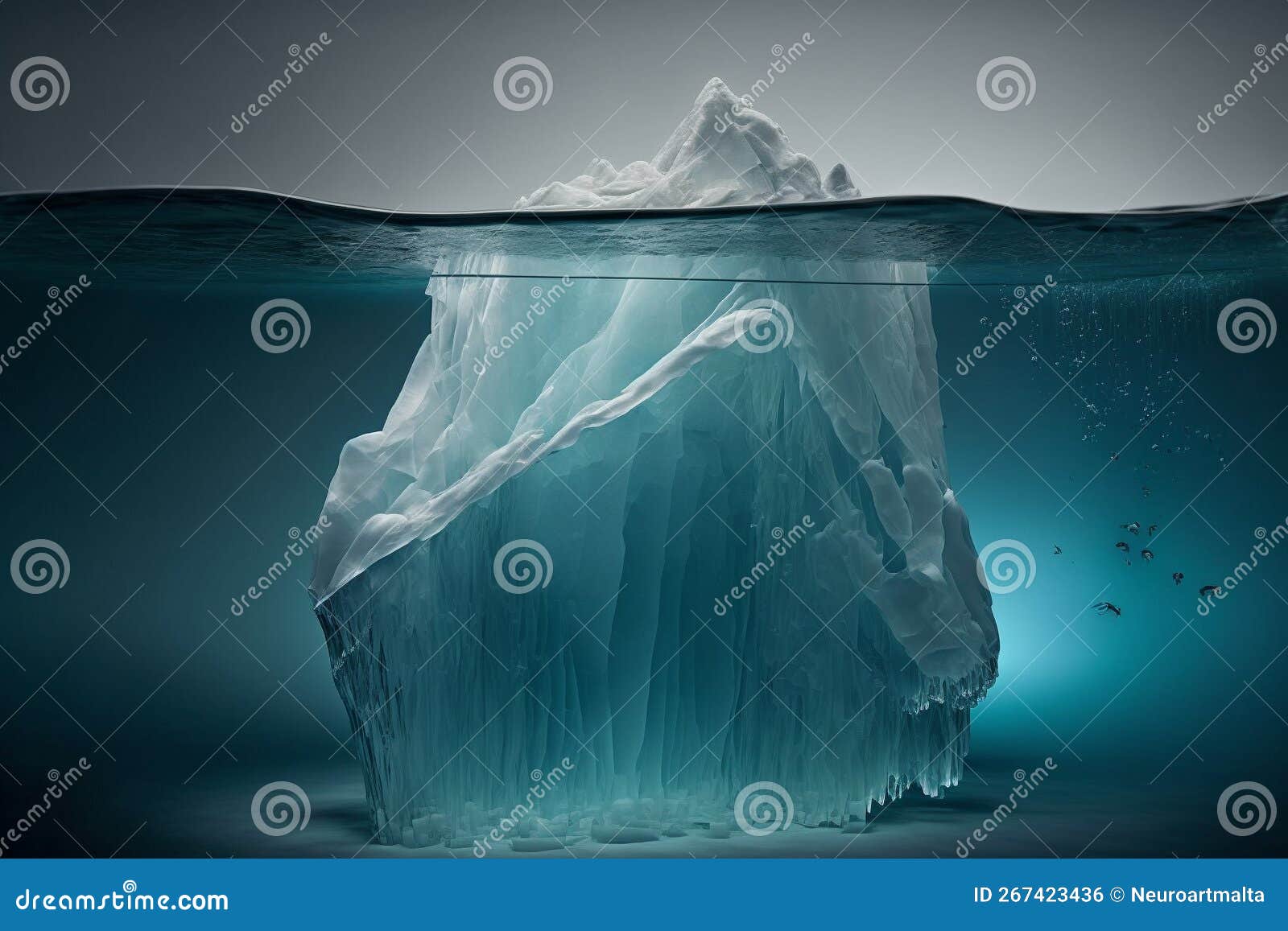 Spectacular AI Generative Iceberg Render Stock Illustration ...