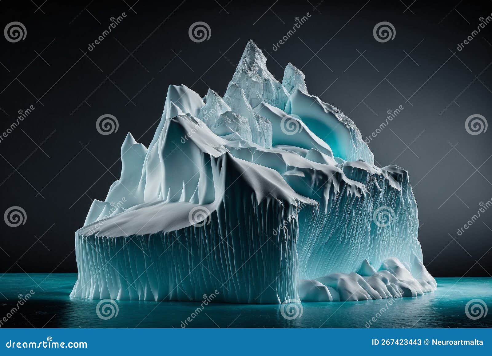 Spectacular AI Generative Iceberg Render Stock Illustration ...