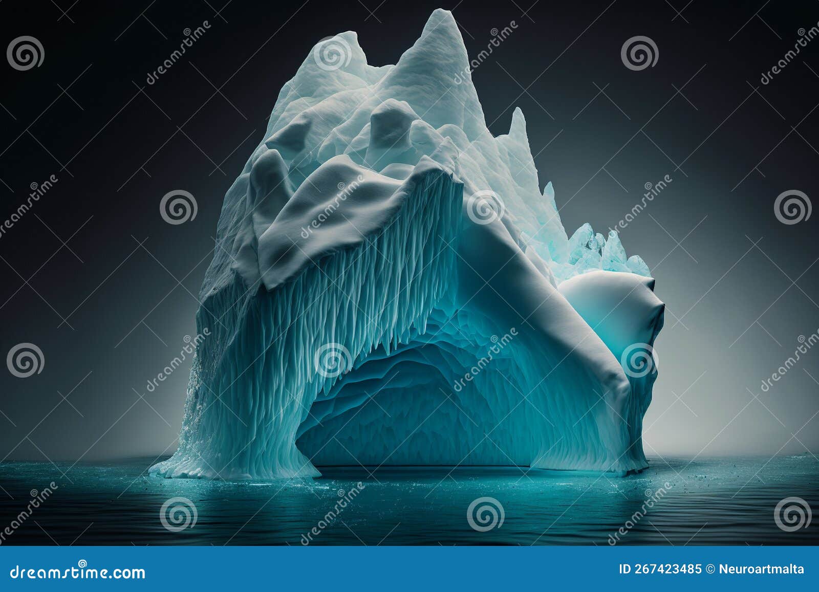 Spectacular AI Generative Iceberg Render Stock Illustration ...