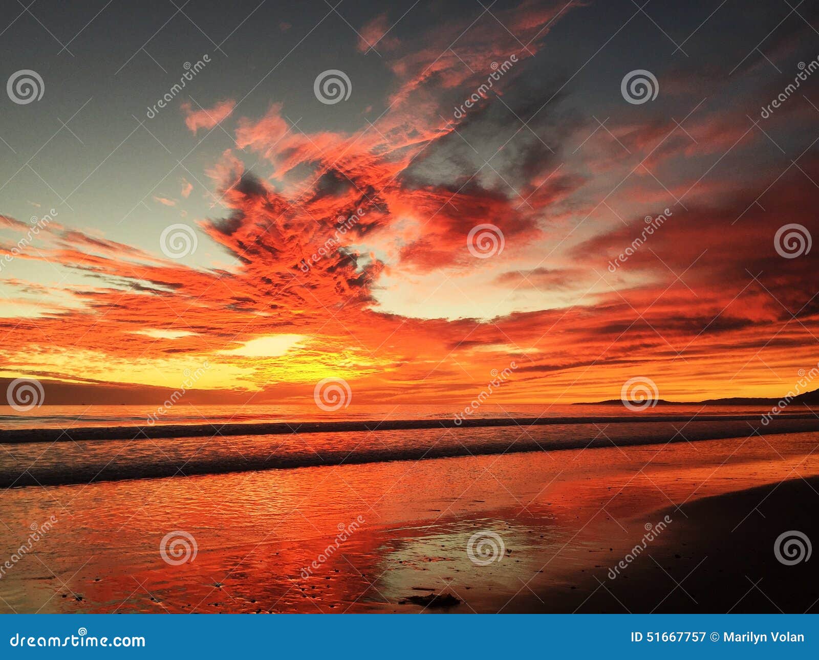 Spectacular Beach Sunset stock image. Image of breathtaking - 51667757