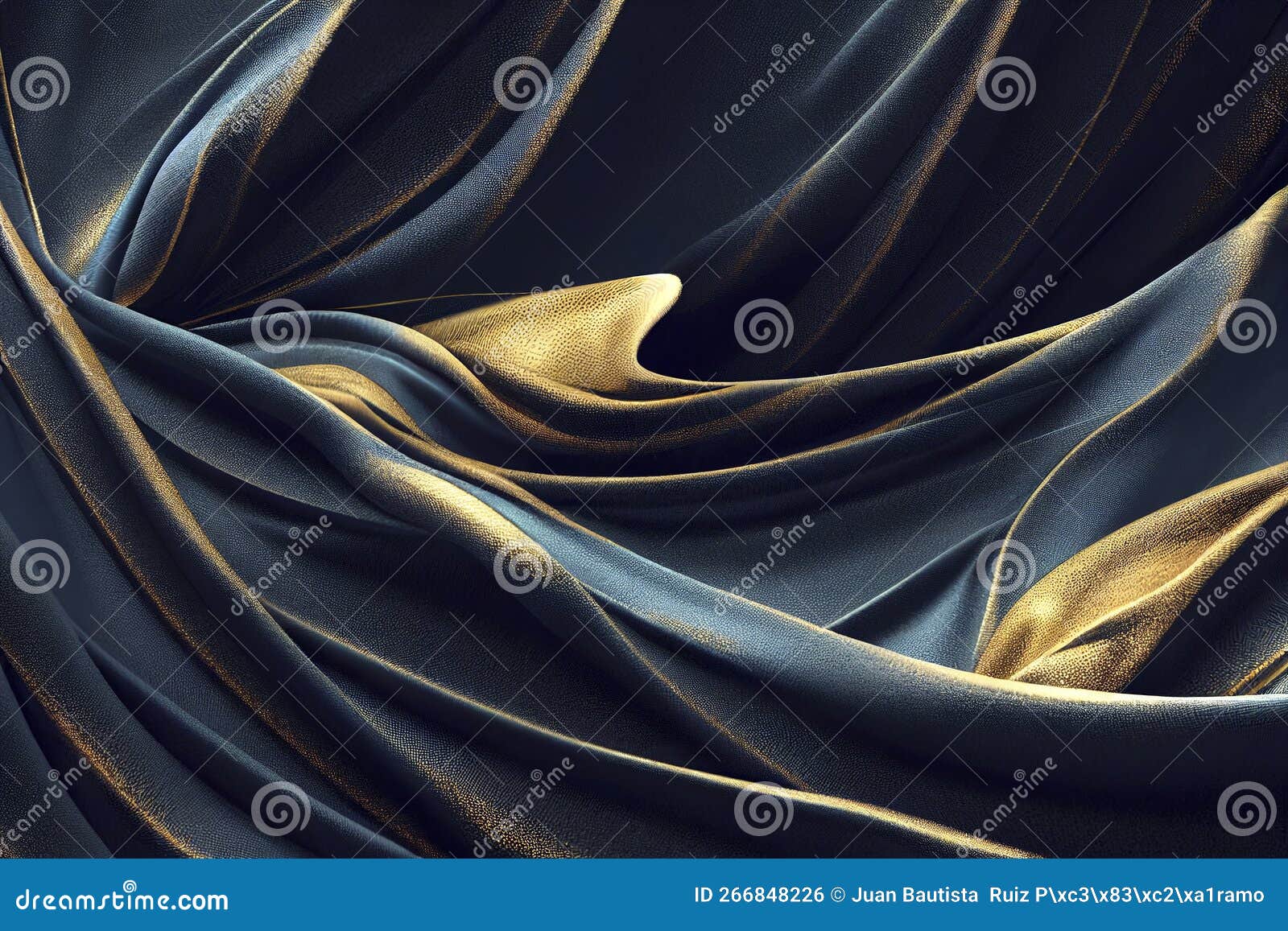 Spectacular Classy Background Of A Silky Smooth Dark Blue Fabric With A ...
